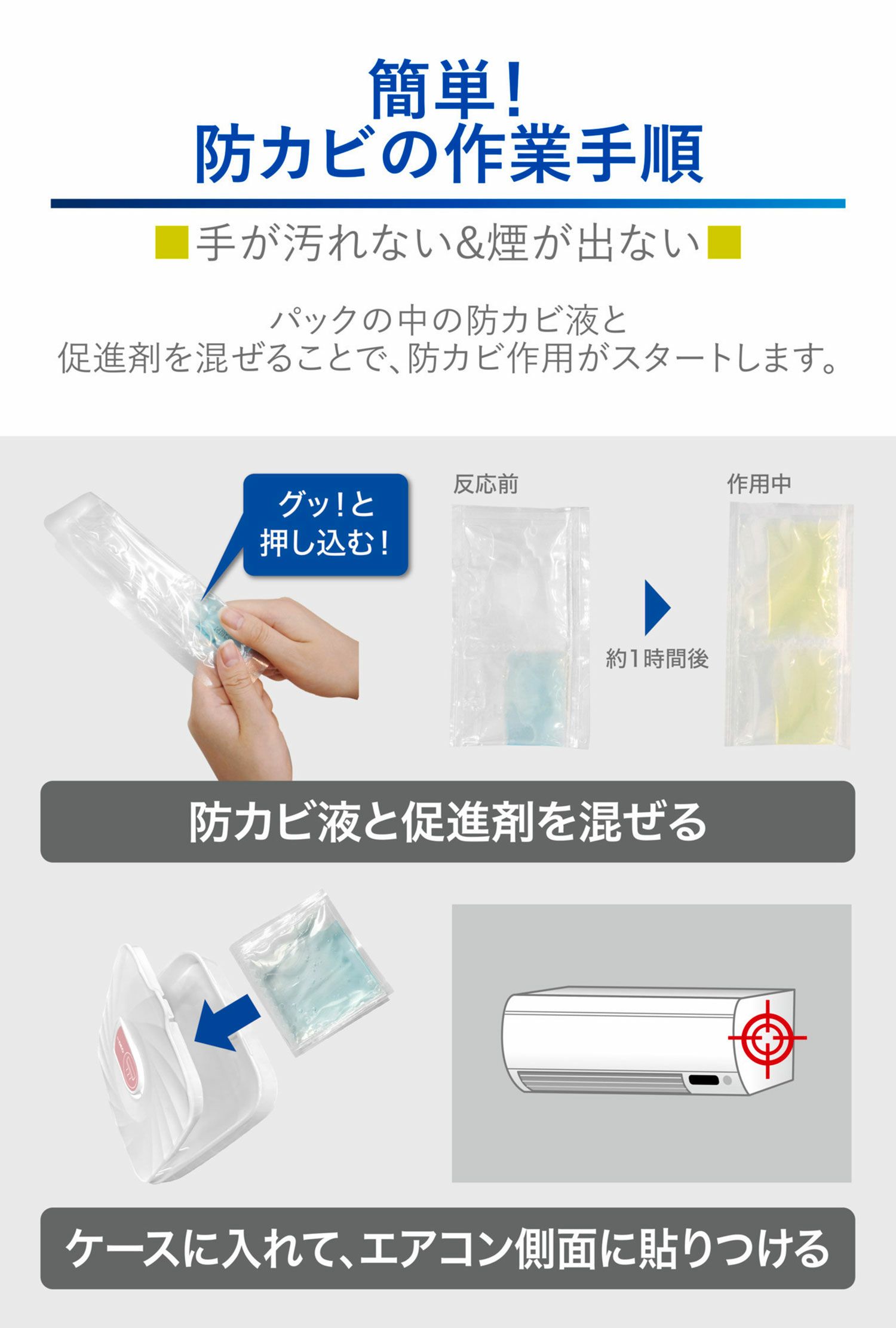DSD50 ドクターデオ エアコンの防カビ 貼り付けタイプ | カーメイト 公式オンラインストア本店