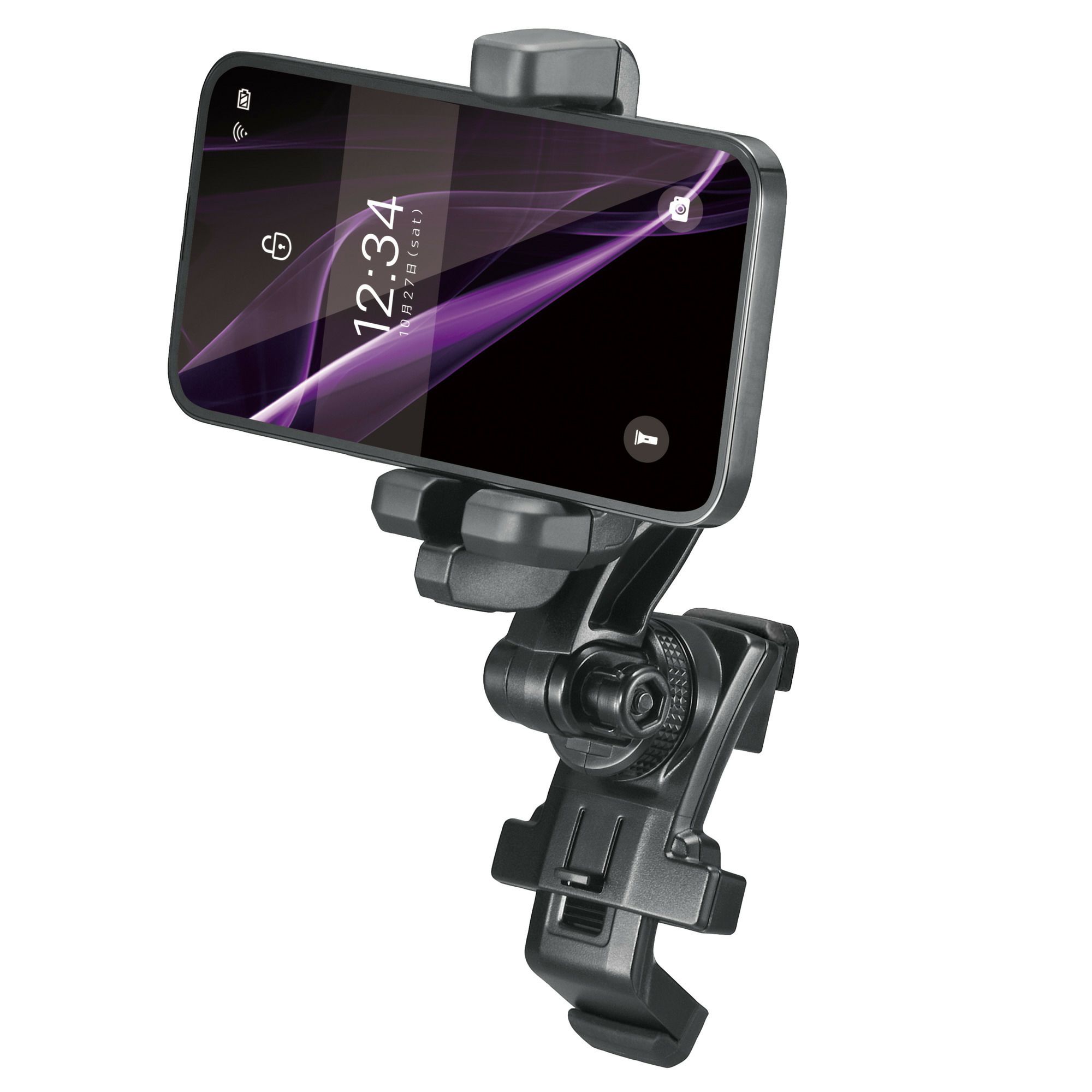 SA40 スマホルダー エアコン取付け ロングアーム クイックS ブラック | カーメイト 公式オンラインストア本店